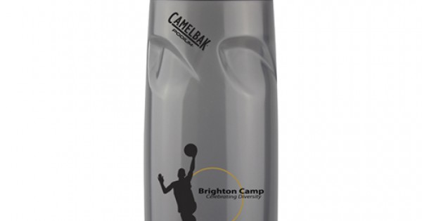 Custom Logo 24 Oz. CamelBak Podium Bottle (Smoke Gray/Black)